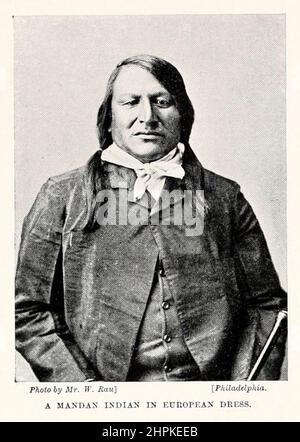 Native American Mandan Indians, Fort Clark Trading Post, 1833 Stock ...