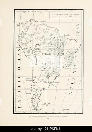 Map showing the 'Distribution of White Race' in 1920. From 'The Rising ...