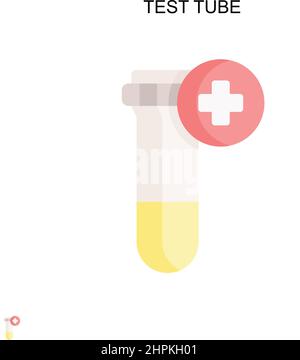Test tube Simple vector icon. Illustration symbol design template for ...