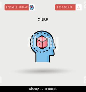Cube Simple vector icon. Illustration symbol design template for web ...