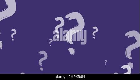 Abstract of moving question marks on black background. Animation ...
