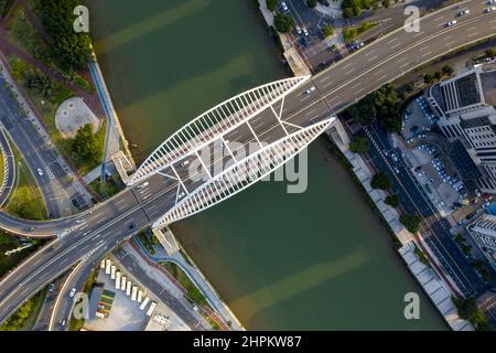 Jiangmen city skyline donghua bridge Stock Photo - Alamy