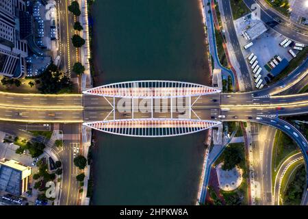 Jiangmen city skyline donghua bridge Stock Photo - Alamy