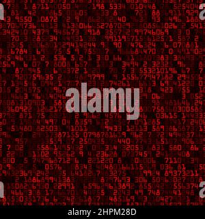 Random symbols seamless pattern. Black numbers on white background ...