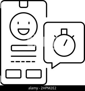 emoji offer ephemeral line icon vector illustration Stock Vector Image ...