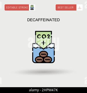 Caffeine free vector logo icon sign. Allergy decaffeinated coffee ...