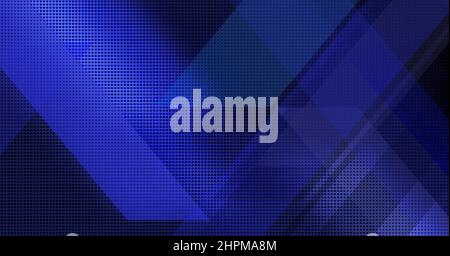 Spot lit perforated blue metal plate. Abstract tech geometric modern ...