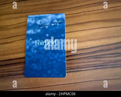 JW Marriott room key card, Visa card, Mastercard credit cards Stock ...