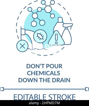 Dont pour chemicals down drain concept icon Stock Vector Image & Art ...