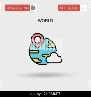 World Simple vector icon Stock Vector Image & Art - Alamy