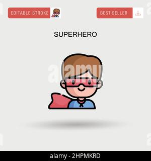 Superhero Simple vector icon. Illustration symbol design template for ...