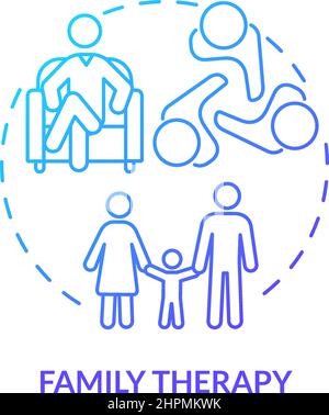 Family therapy blue gradient concept icon Stock Vector Image & Art - Alamy