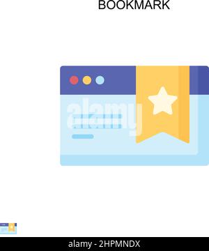 Bookmark Simple vector icon. Illustration symbol design template for ...