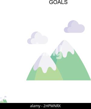 Business Goals Icon. Flat Design Stock Vector Image & Art - Alamy