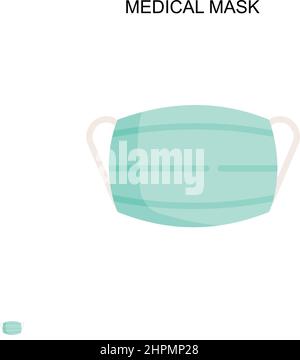 Medical mask Simple vector icon. Illustration symbol design template ...