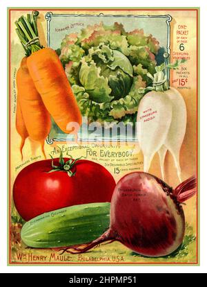 Vintage Vegetables 1900s Seed Catalogue Front Cover 'Coles Seed Store ...