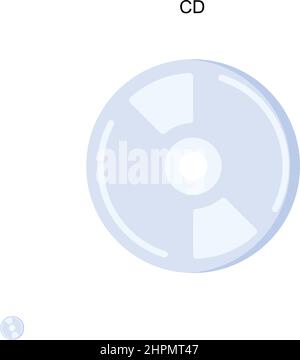 Realistic vector cd or dvd icon. Compact disc on transparent background ...
