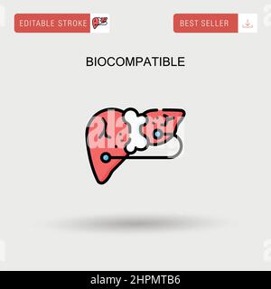 Hip joint line icon concept. Hip joint flat vector symbol, sign ...