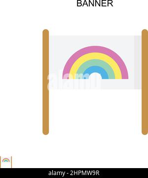 Banner Simple vector icon. Illustration symbol design template for web ...