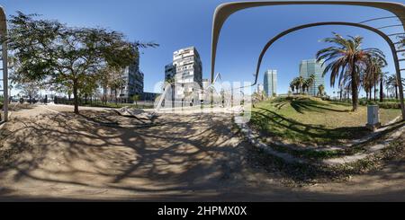 360° view of Parc Diagonal Mar, Barcelona - Alamy
