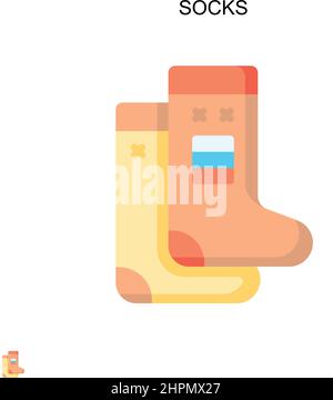 Socks Simple vector icon. Illustration symbol design template for web mobile UI element Stock ...