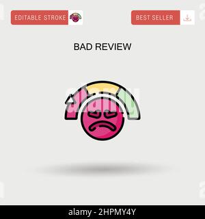 Bad review Simple vector icon. Illustration symbol design template for ...