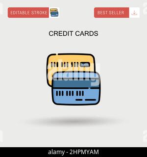 Set of Debit cards, Credit cards, and ATM cards. Front and back side ...