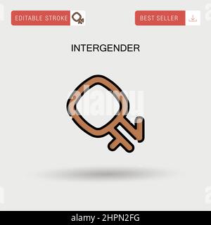 Agender Symbol icon. Gender icon. vector sign isolated on a white ...