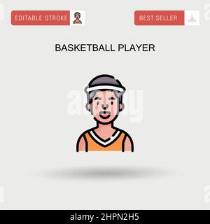 Basketball-player-1 Simple vector icon. Modern, simple flat vector ...