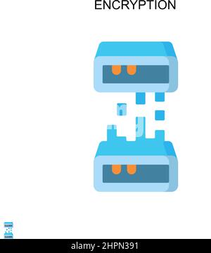 Encryption Simple vector icon. Illustration symbol design template for ...