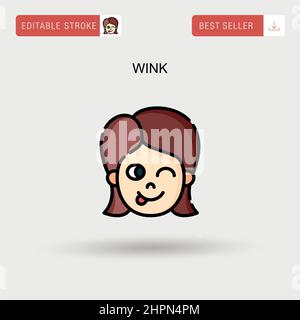 Wink Simple vector icon Stock Vector Image & Art - Alamy
