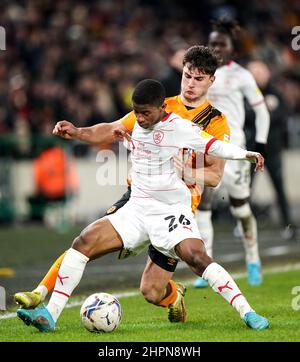 Hull City's Ryan Longman, right, celebrates after scoring his side's ...