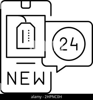 discount ephemeral line icon vector illustration Stock Vector Image ...