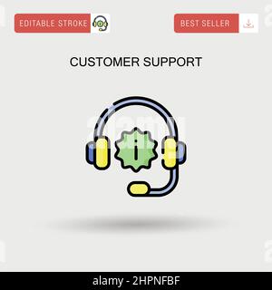Customer support Simple vector icon. Illustration symbol design ...