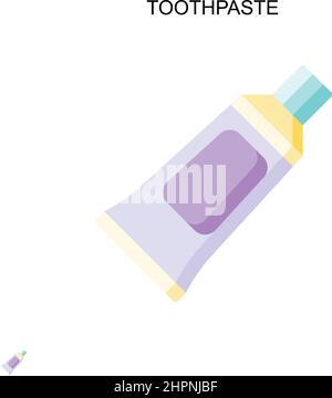 Toothpaste Simple vector icon. Illustration symbol design template for ...