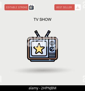 Tv show Simple vector icon. Illustration symbol design template for web ...