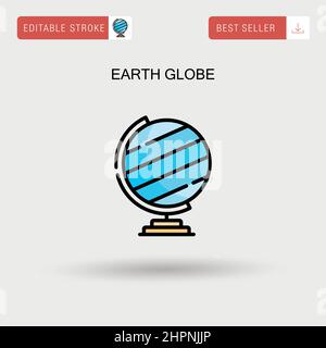 Earth globe Simple vector icon Stock Vector Image & Art - Alamy