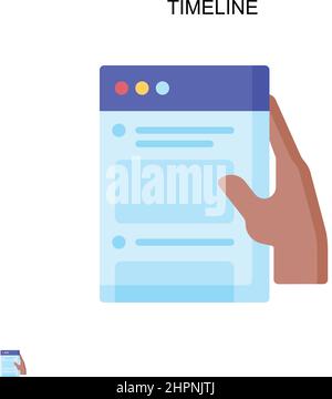 Timeline Simple vector icon. Illustration symbol design template for ...