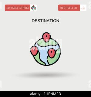 Destination Simple vector icon Stock Vector Image & Art - Alamy