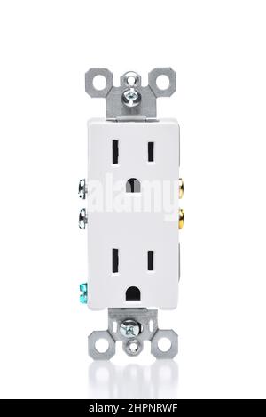 electrical plug with outlet at home modern connection Stock Photo - Alamy