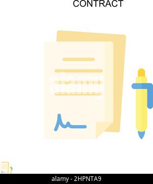 Contract Simple vector icon. Illustration symbol design template for web mobile UI element Stock ...