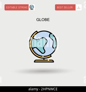 Globe Simple vector icon Stock Vector Image & Art - Alamy