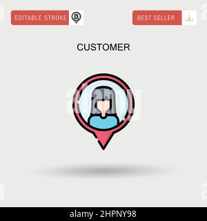 Customer Simple vector icon Stock Vector Image & Art - Alamy