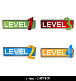 Set of modern material style buttons for website, mobile app and ...