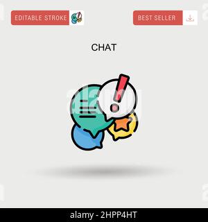 Chat Simple vector icon Stock Vector Image & Art - Alamy