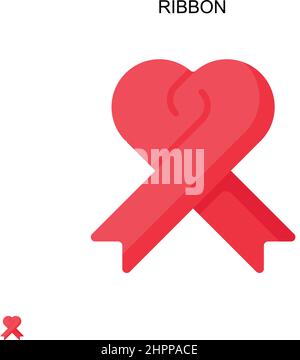 Ribbon Simple vector icon. Illustration symbol design template for web ...