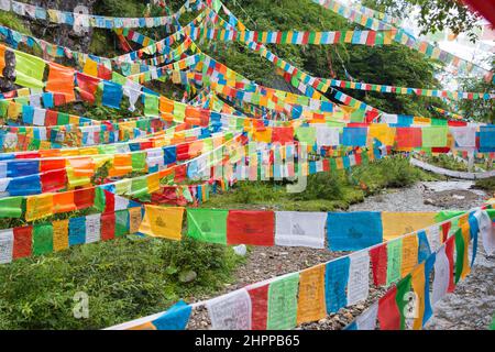 YUBENG, CHINA - Holy Waterfall at Yubeng Village. a famous landscape in ...