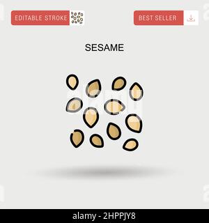 bowl with sesame seeds Stock Vector Image & Art - Alamy