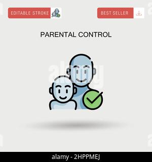 Parental Control Simple vector icon. Illustration symbol design ...