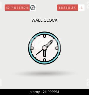 Wall-clock Simple vector icon. Illustration symbol design template for ...
